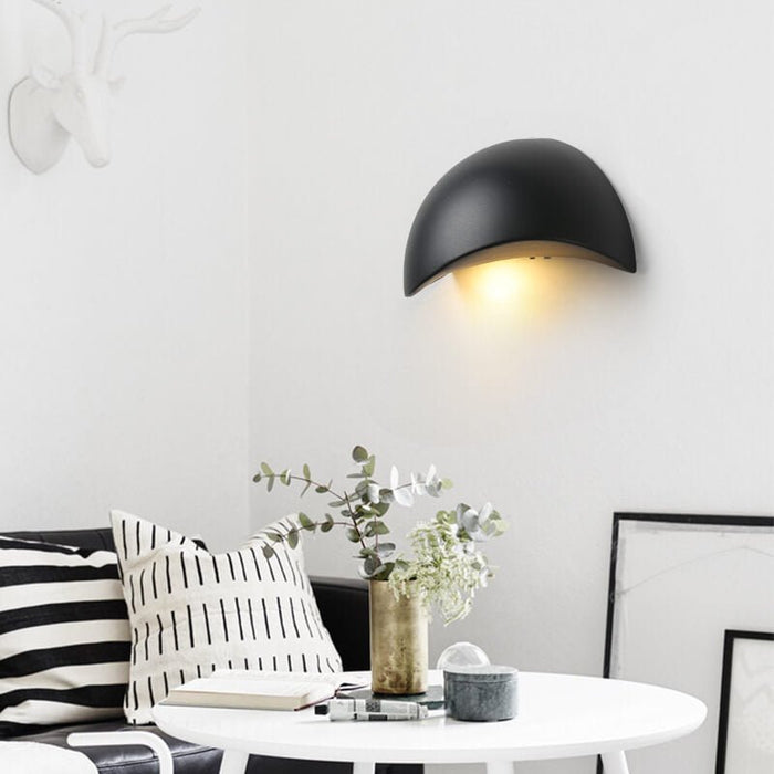 Minimalist Half-Round LED Wall Light